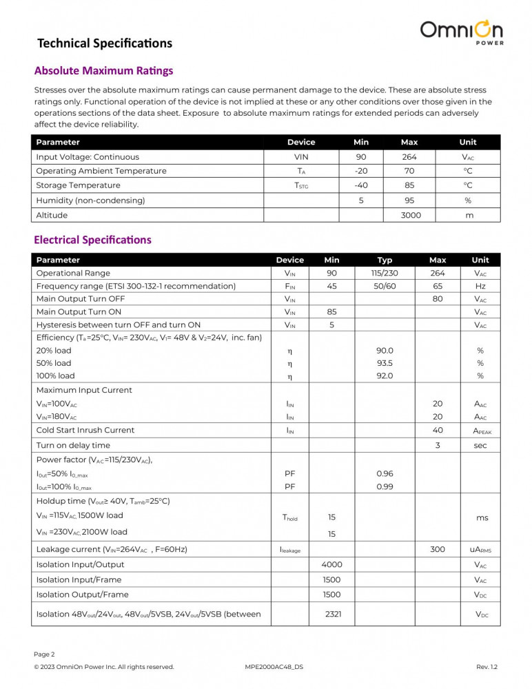 MPE2000 technical document page 2