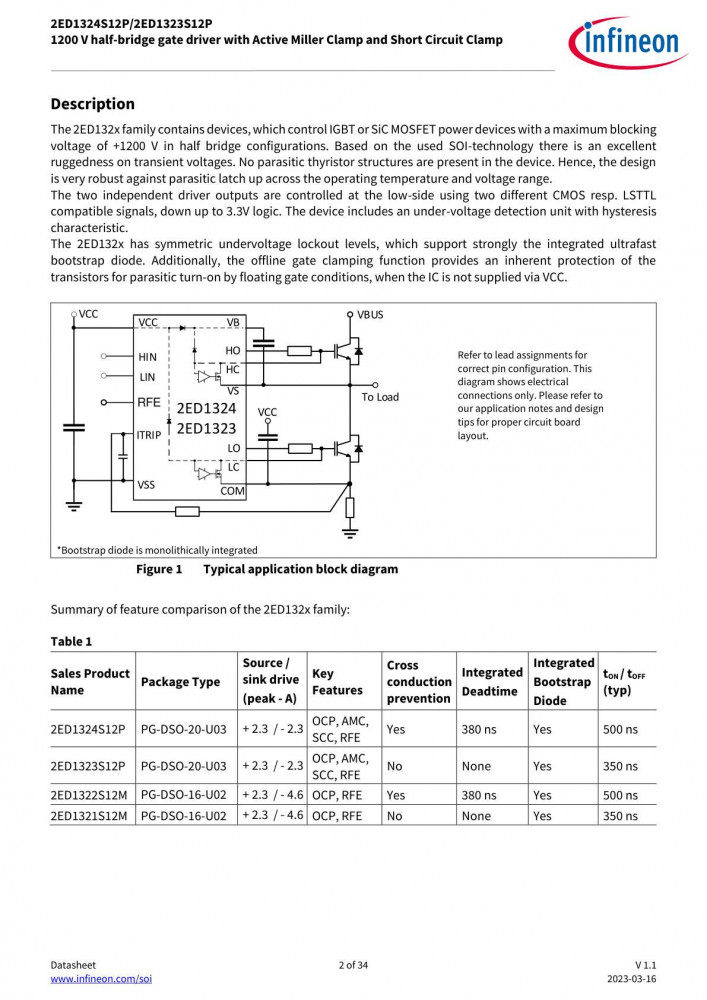 2ED1323S12PXUMA1 datasheet page 2
