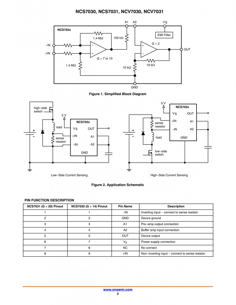 NCS7031 technical document page 2
