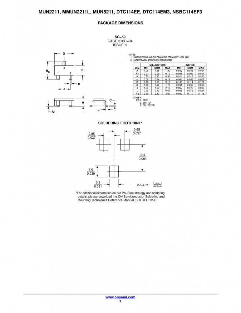 DTC114EET1G datasheet page 7