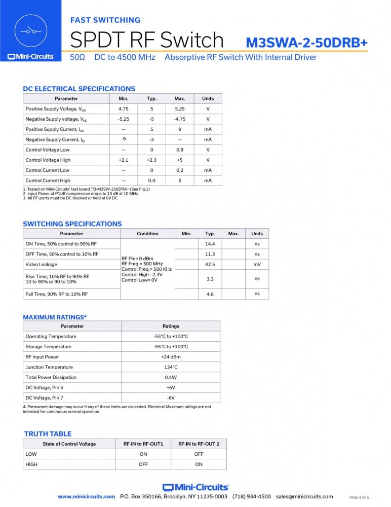 M3SWA-2-50DRB+ datasheet page 3