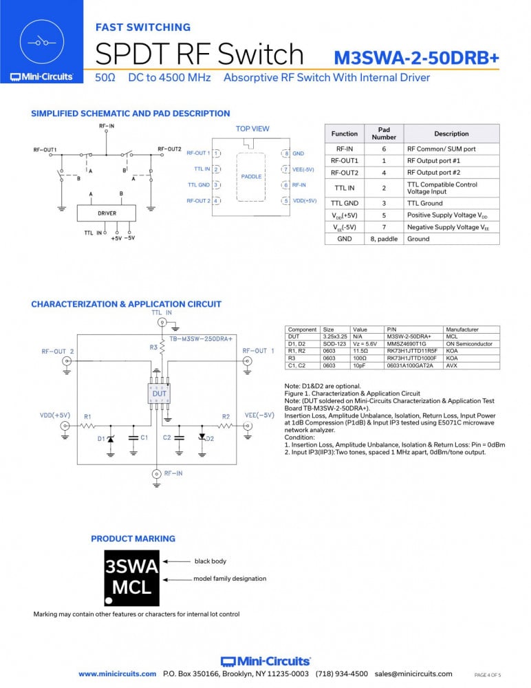 M3SWA-2-50DRB+ datasheet page 4