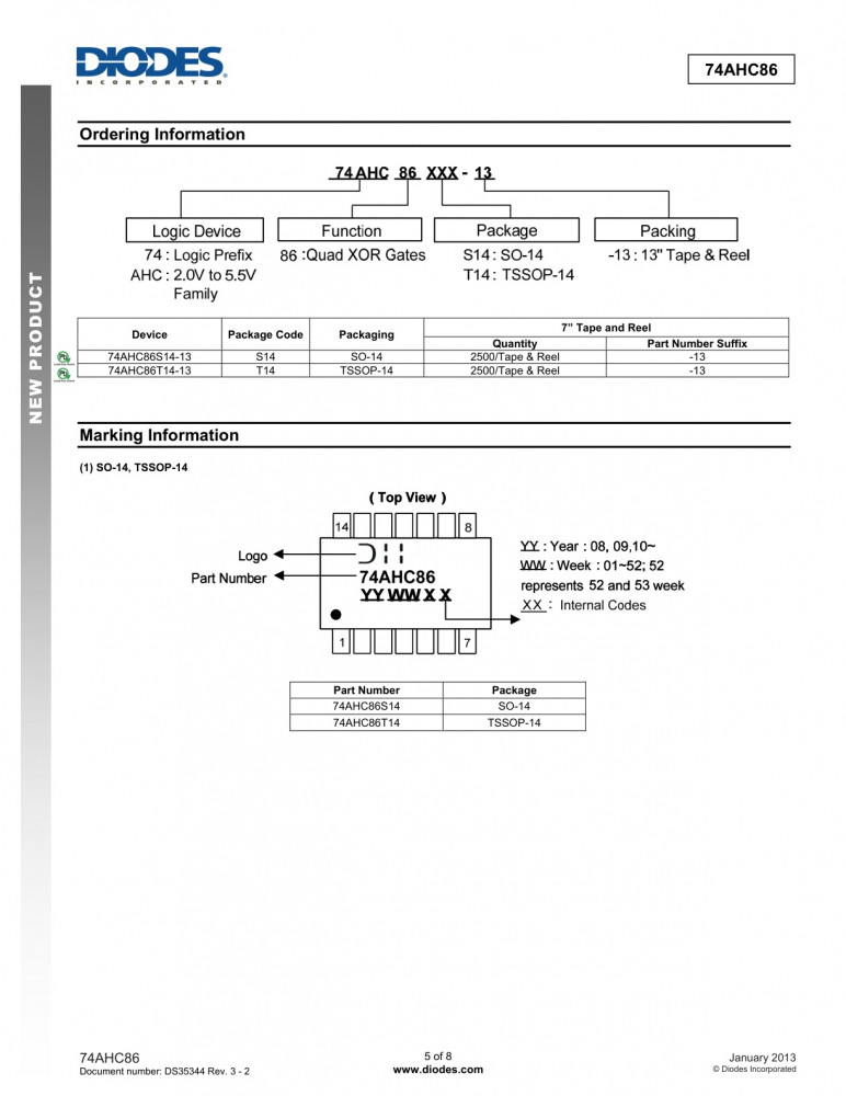 74AHC86S14-13 datasheet page 5