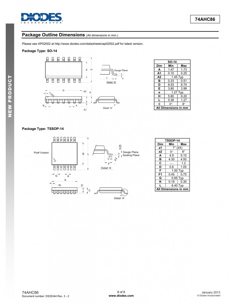 74AHC86S14-13 datasheet page 6
