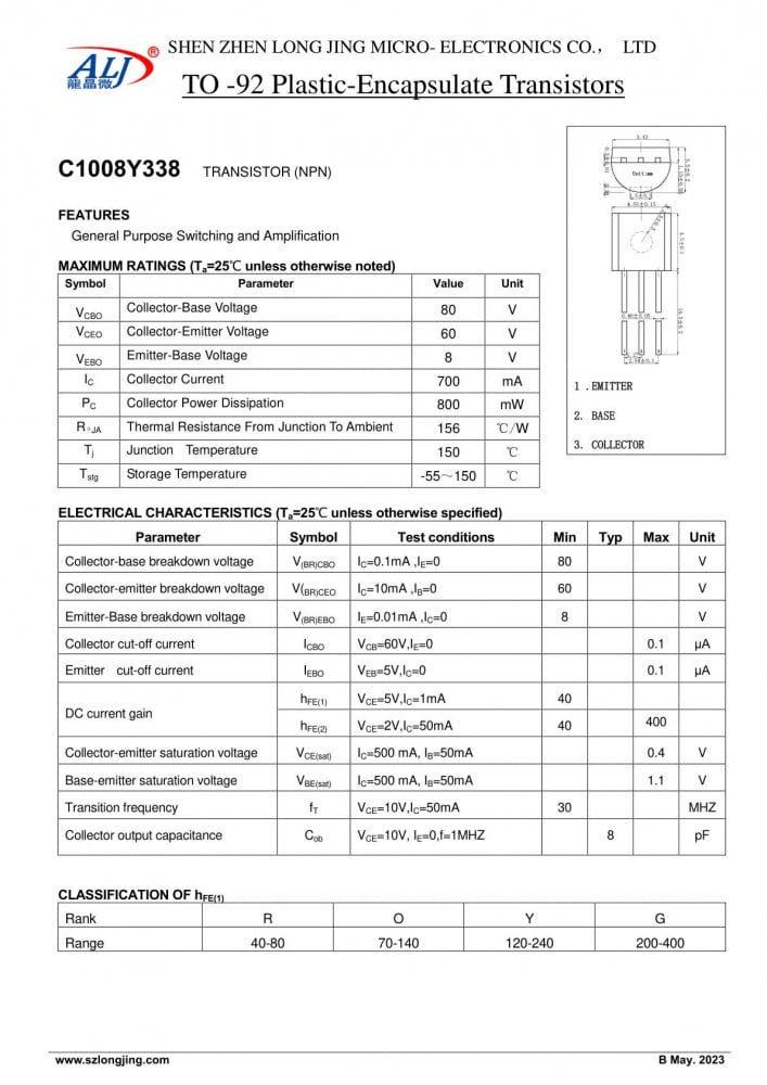 C1008Y338 datasheet page 1