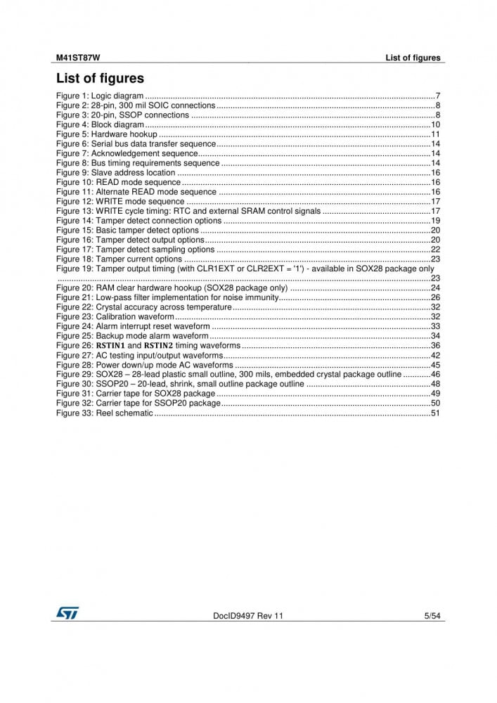 M41ST87WMX6TR datasheet page 5