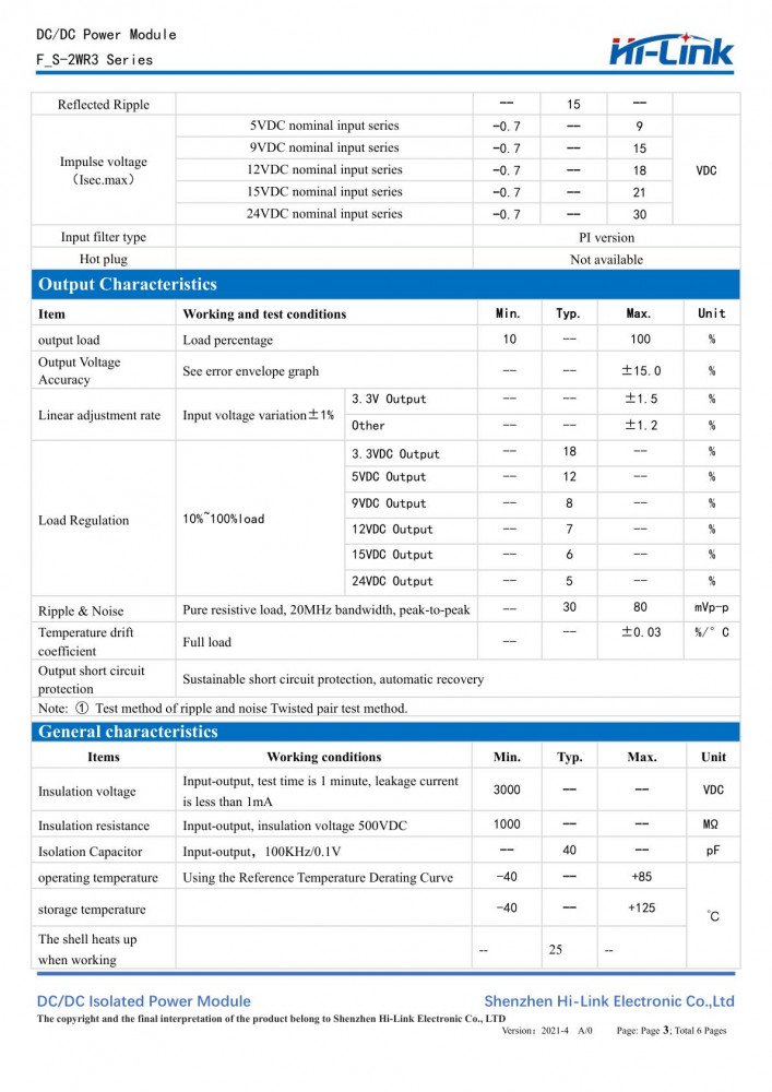 F0509S-2WR3L datasheet page 3