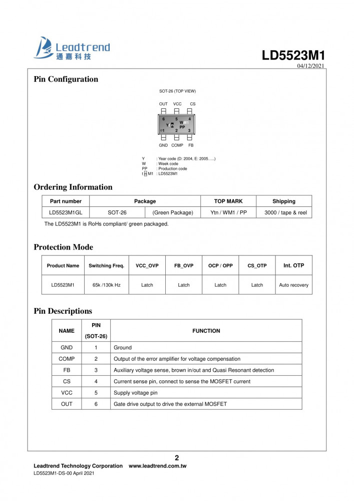 LD5523M1 datasheet page 2