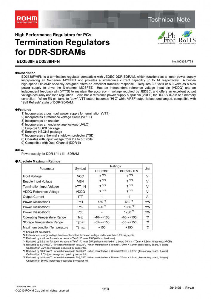 BD3538F-E2 technical document page 1