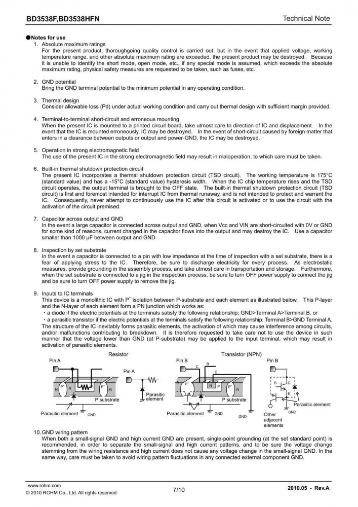 BD3538F-E2 technical document page 7