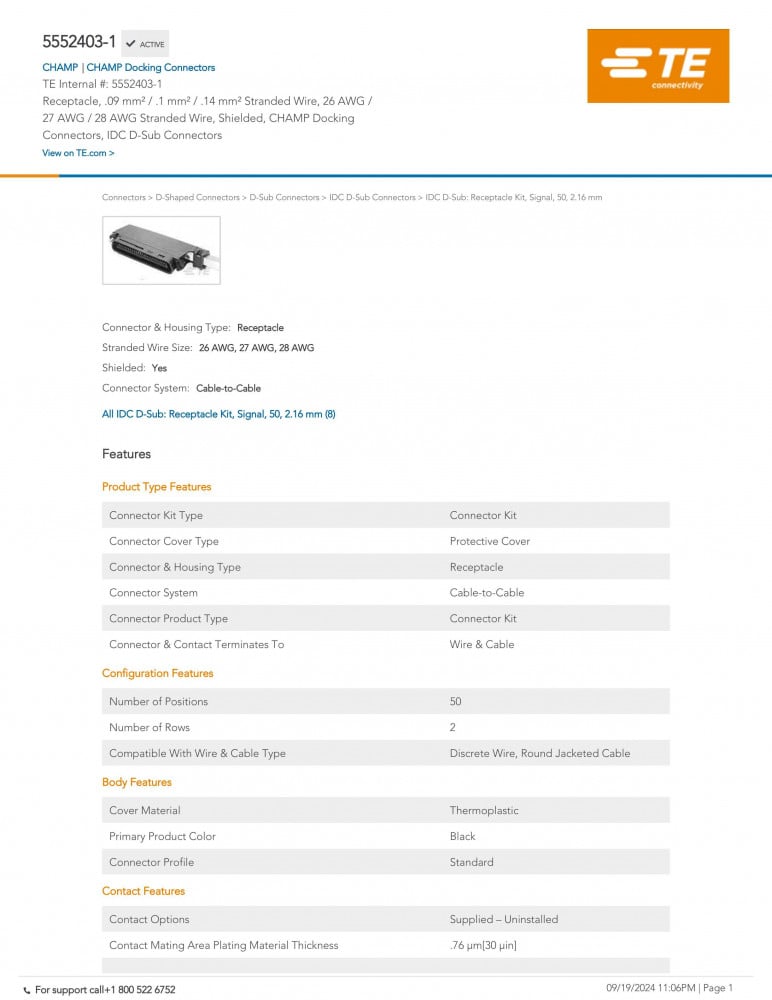 5552403-1 technical document page 1