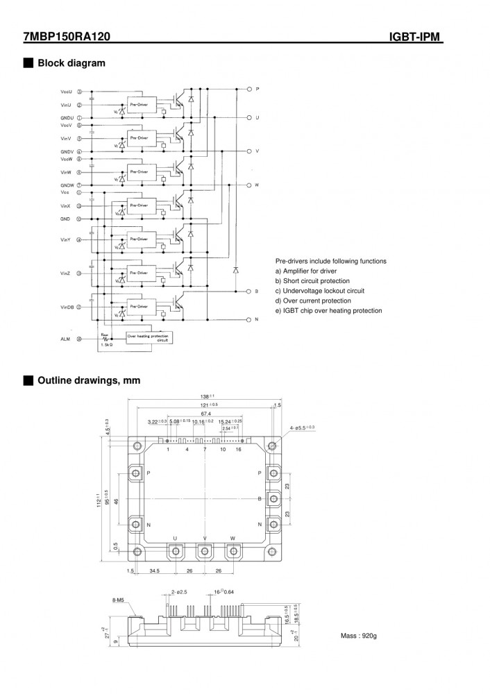 7MBP150RA120-05 technical document page 3