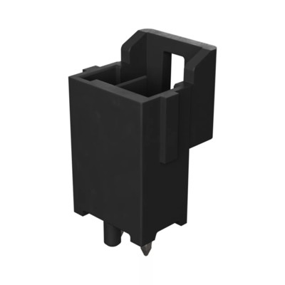 Ultra-Fit Vertical Header, 3.50mm Pitch, Single Row, 2 Circuits, with Kinked Pins, 0.76µm Gold (Au) Plating, Glow-Wire Capable, Black for sale