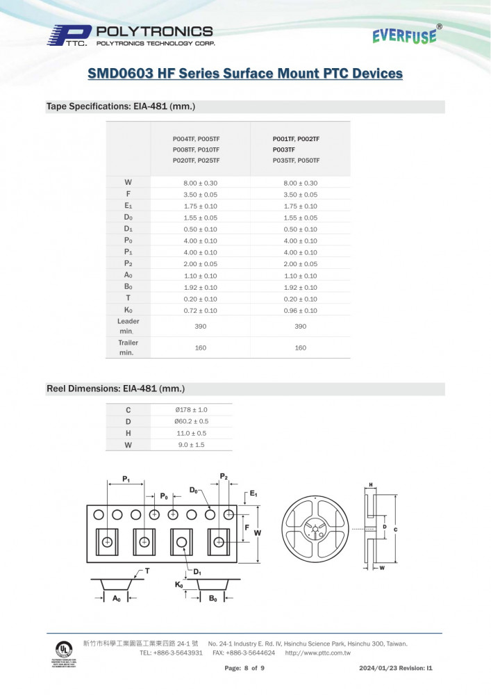 SMD0603P010TF datasheet page 8