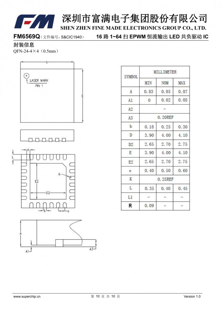 FM6569Q datasheet page 10