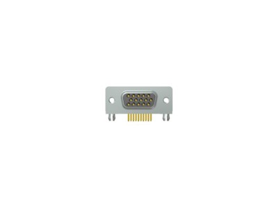 D-SUB High Density • 15-pos. • Socket • Solder pin angled • Metal bracket • Quality class 3 • UNC 4-40 for sale