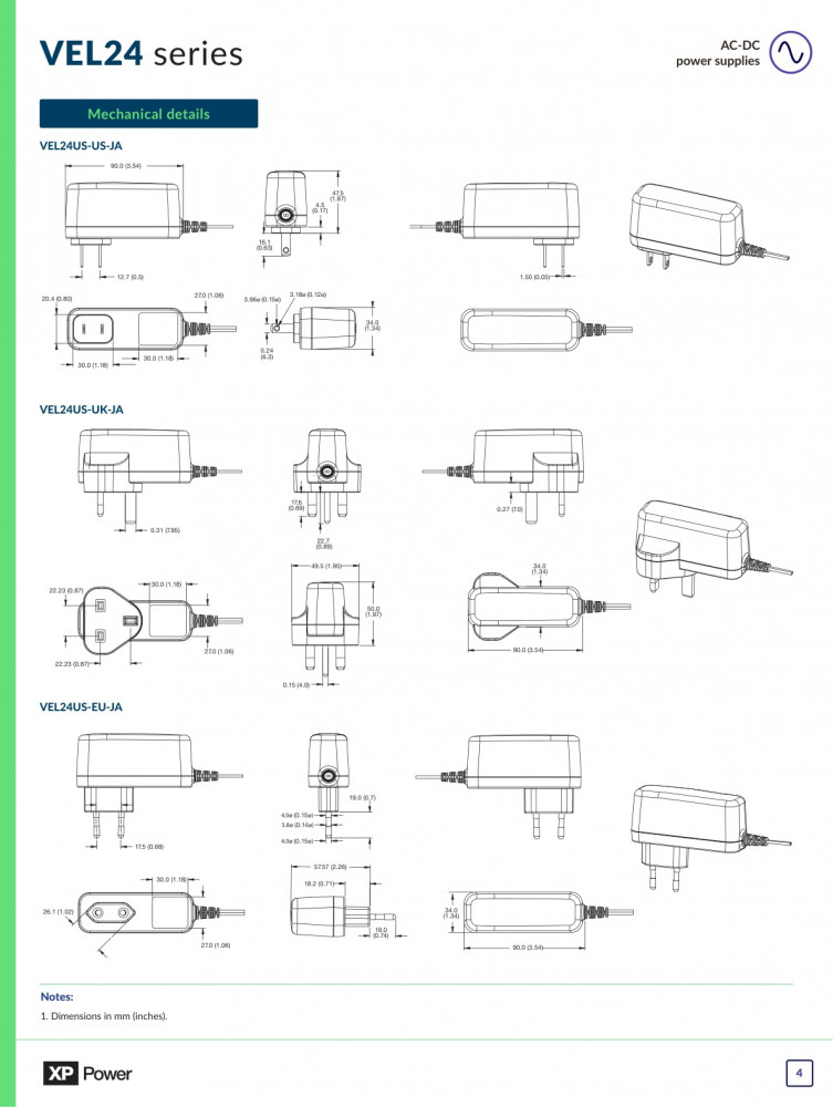 VEL24 series datasheet page 4