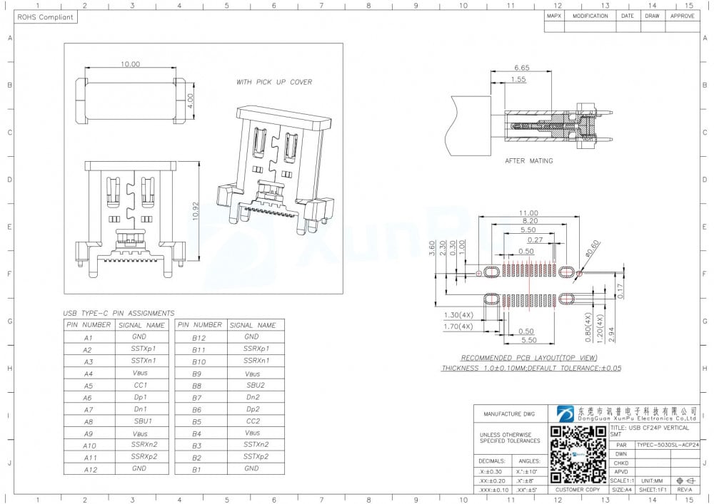 TYPEC-503DSL-ACP24 manufacturing drawing page 2