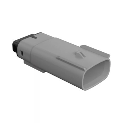 MX150 Mat-Sealed Male Connector Assembly, Single Row, 4 Circuits, Keying  Option D, Stone Gray for sale