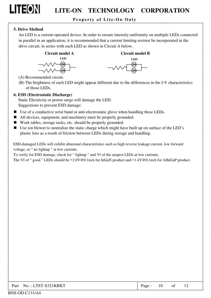 LTST-S321KRKT datasheet page 10