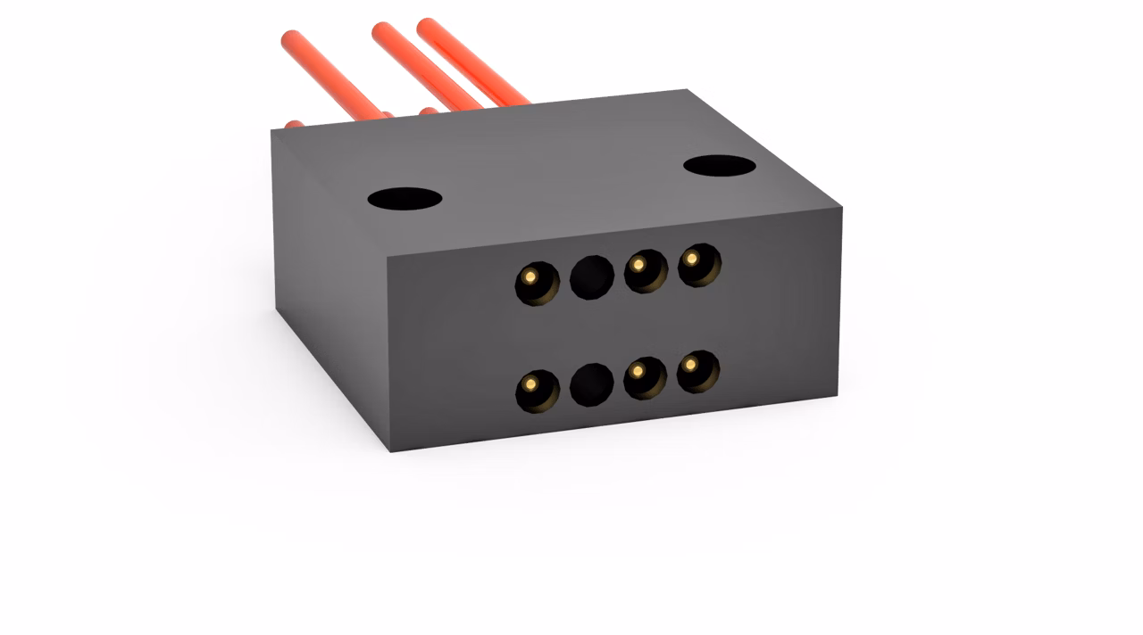 AirBorn AirStrip Cable Mount Plug, Vertical, Dual Row, 0.050