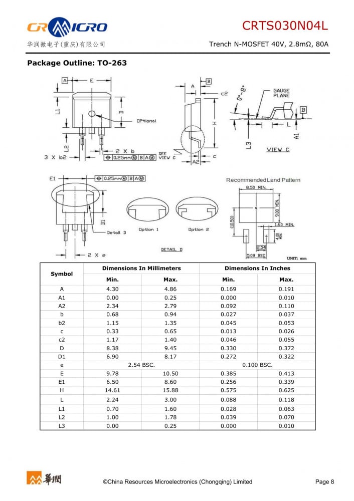 CRTS030N04L datasheet page 8