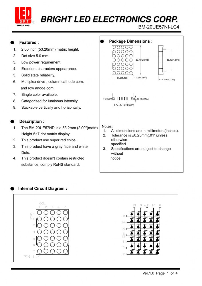 Product document page 1