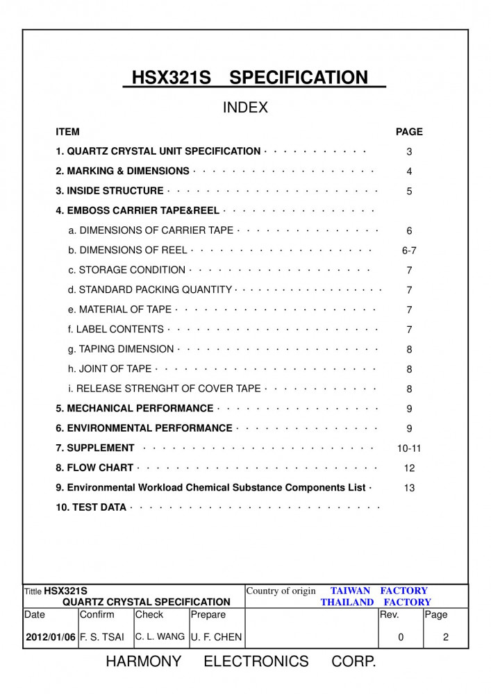 HELE HSX321S specification page 2