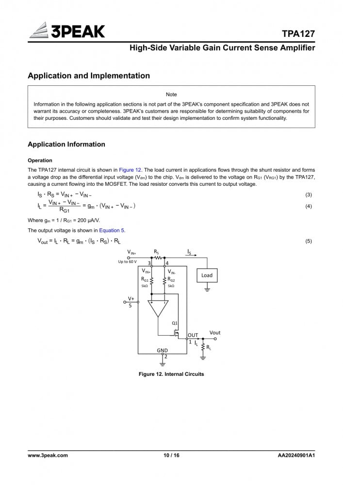 TPA127 datasheet page 10