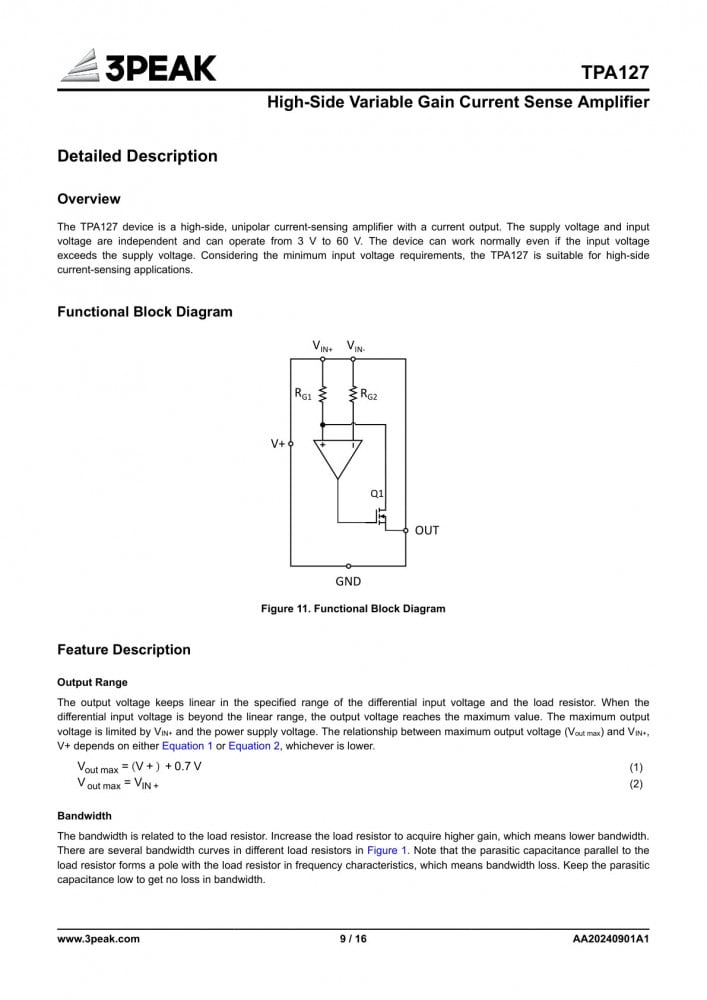 TPA127 datasheet page 9
