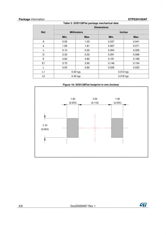 STPS3H100AF datasheet page 6