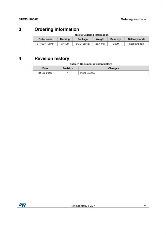 STPS3H100AF datasheet page 7