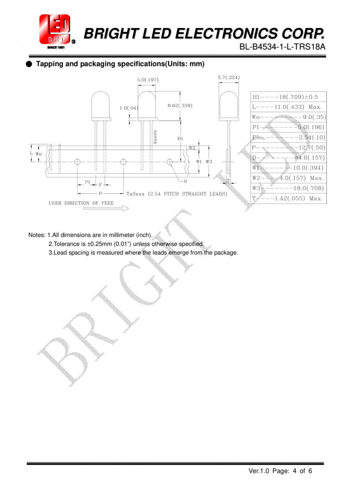 BL-B4534-1-L-TRS18A technical document, page 4