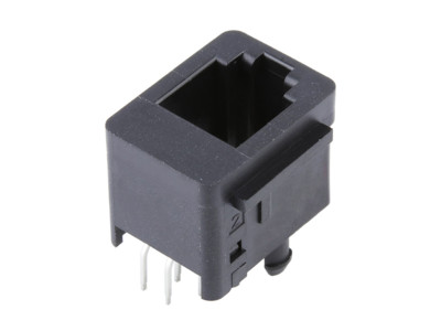 Modular Jack, Vertical, 4/4, Panel Stops