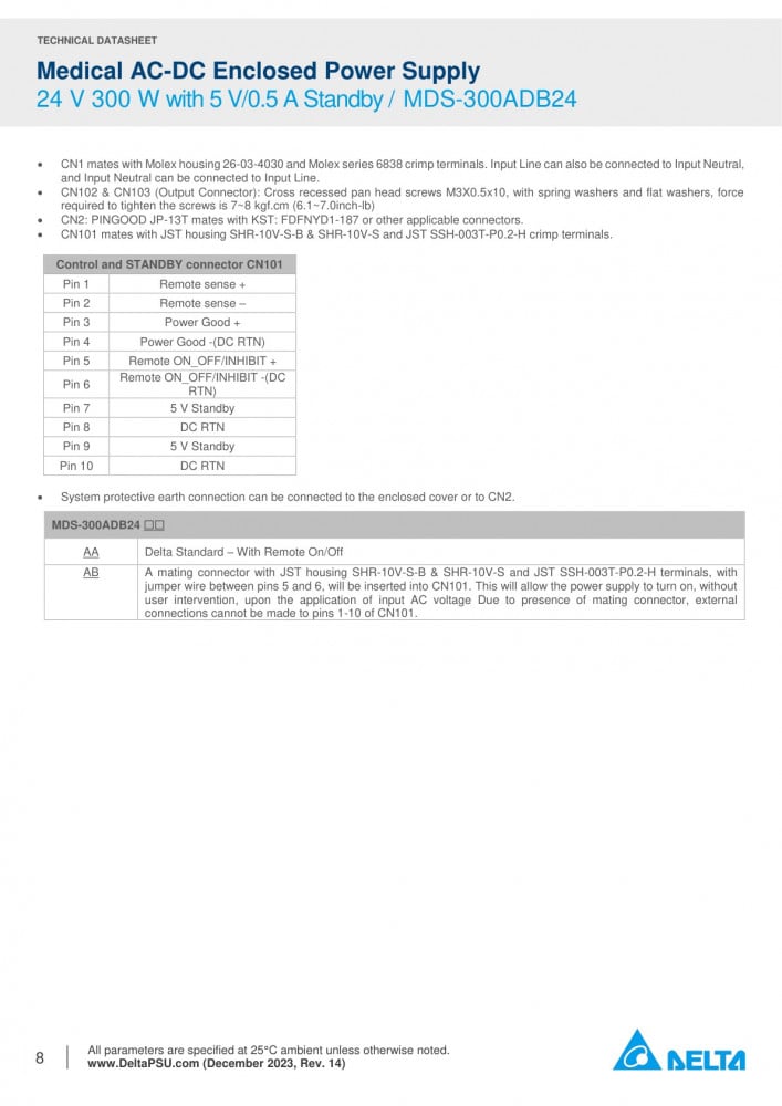 MDS-300ADB24 AA datasheet page 8