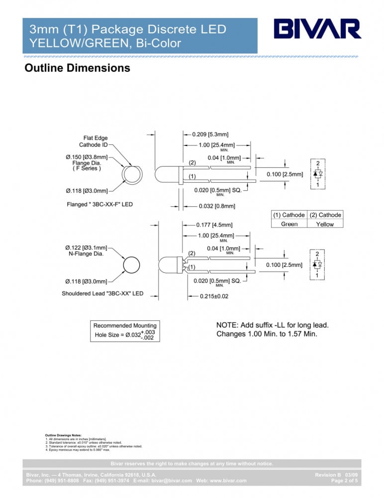 BIVAR 3BC-Y/G datasheet page 2