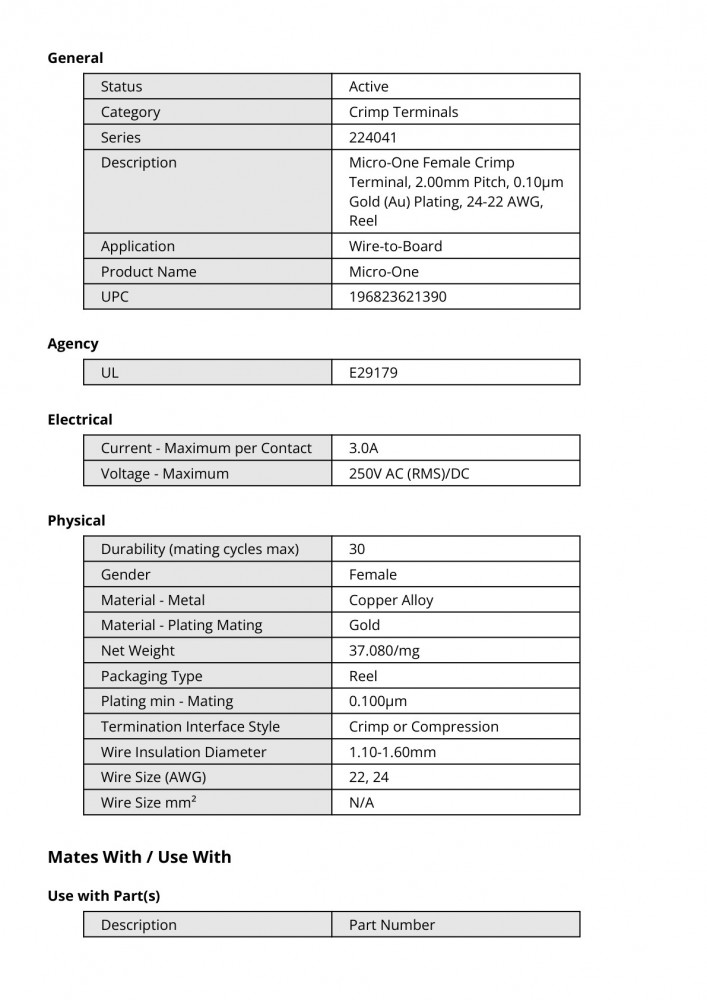 Product document page 2