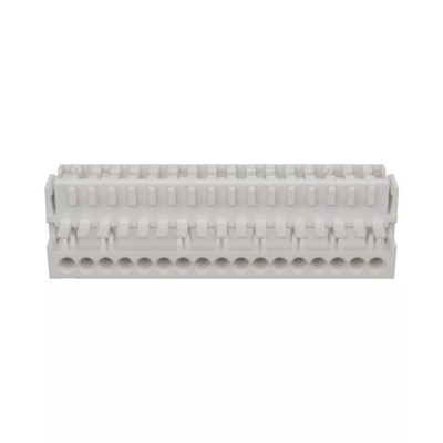 Appli-Mate RAST 2.5 IDT Housing, 2.50mm Pitch, with Side Latches, Female, 17 Circuits, Position Keys A & R Removed, Polarizing Ribs Between 3/4 and 15/16, Voided Circuits 2, 4, 5, 6, 8, 10, 12, 14 and 16 for sale