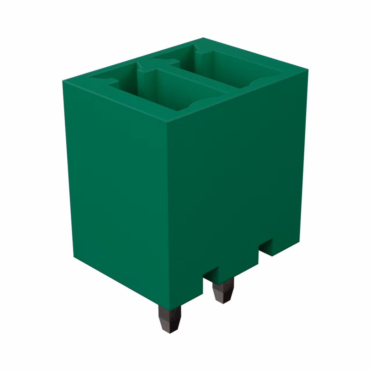 3.81mm Pitch Eurostyle Vertical PCB Header, Green Housing, 2 Circuits for sale