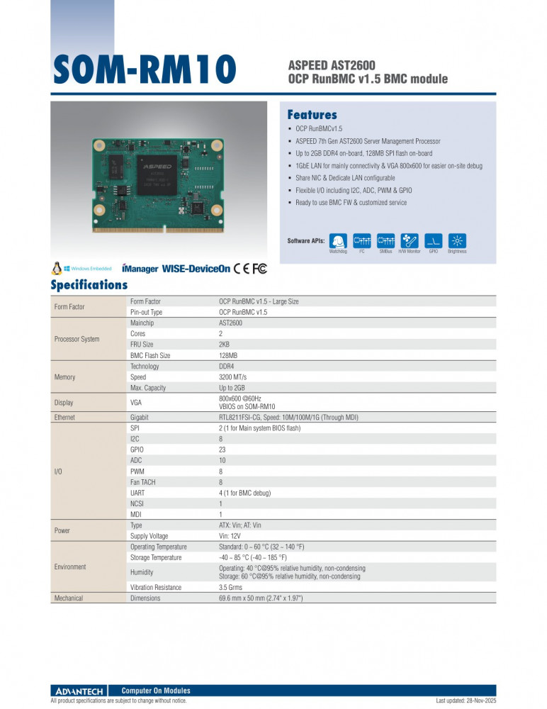 SOM-RM10 documentation page 1