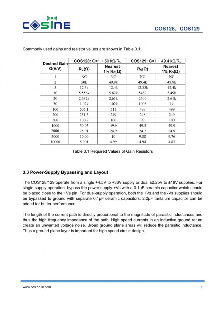 COS128C datasheet page 6