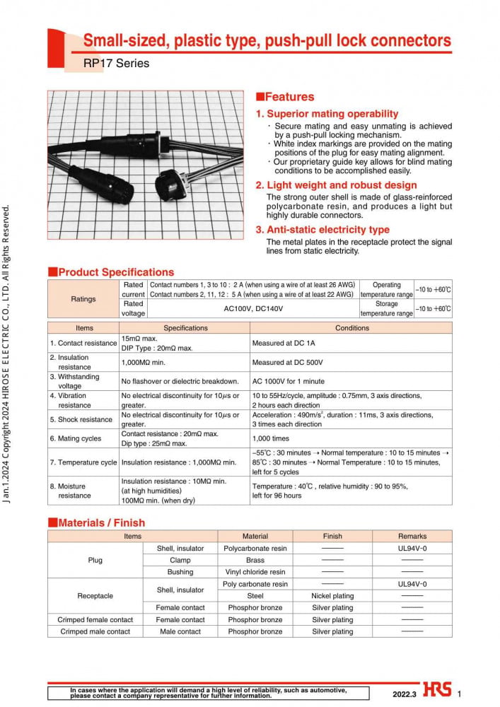 HRS RP17 catalog page 1