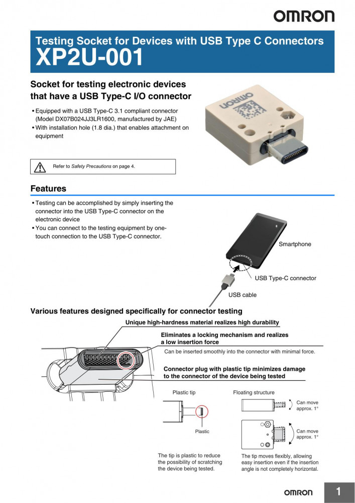 XP2U-001 documentation page 1