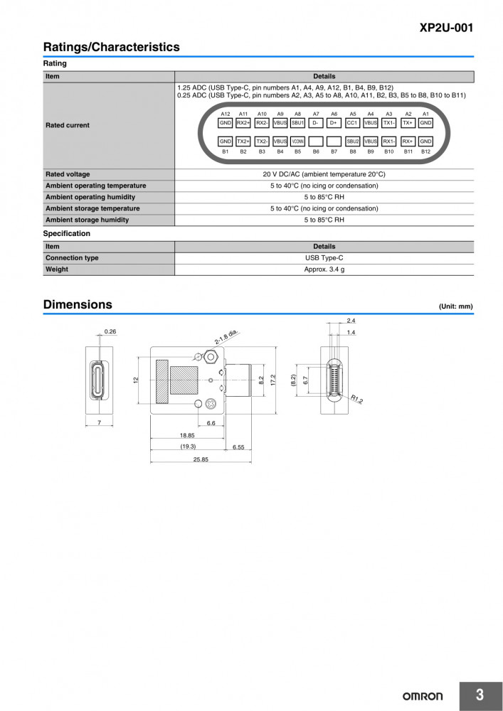 XP2U-001 documentation page 3