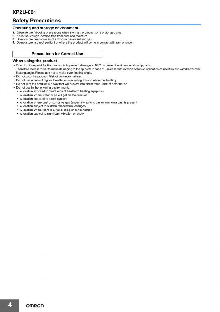 XP2U-001 documentation page 4
