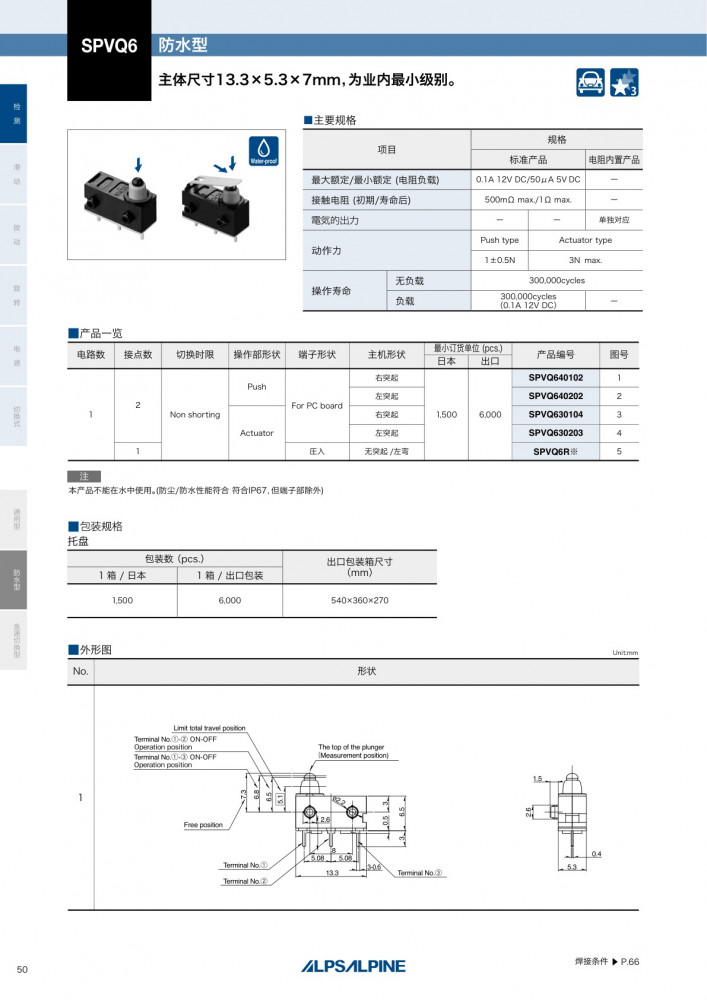SPVQ640102 technical document page 1