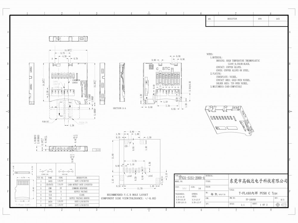 TFN31-S1S1-2000-A drawing page 2