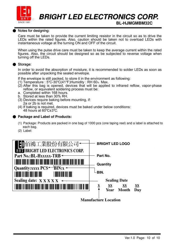 BL-HJMGMBM32C datasheet page 9