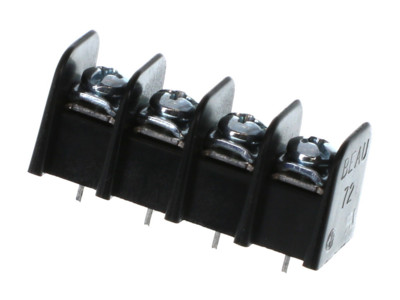 9.53mm Pitch Beau PCB Terminal Strip, without Mounting Ends, 4 Circuits,  with Screw Clamp Washer for sale