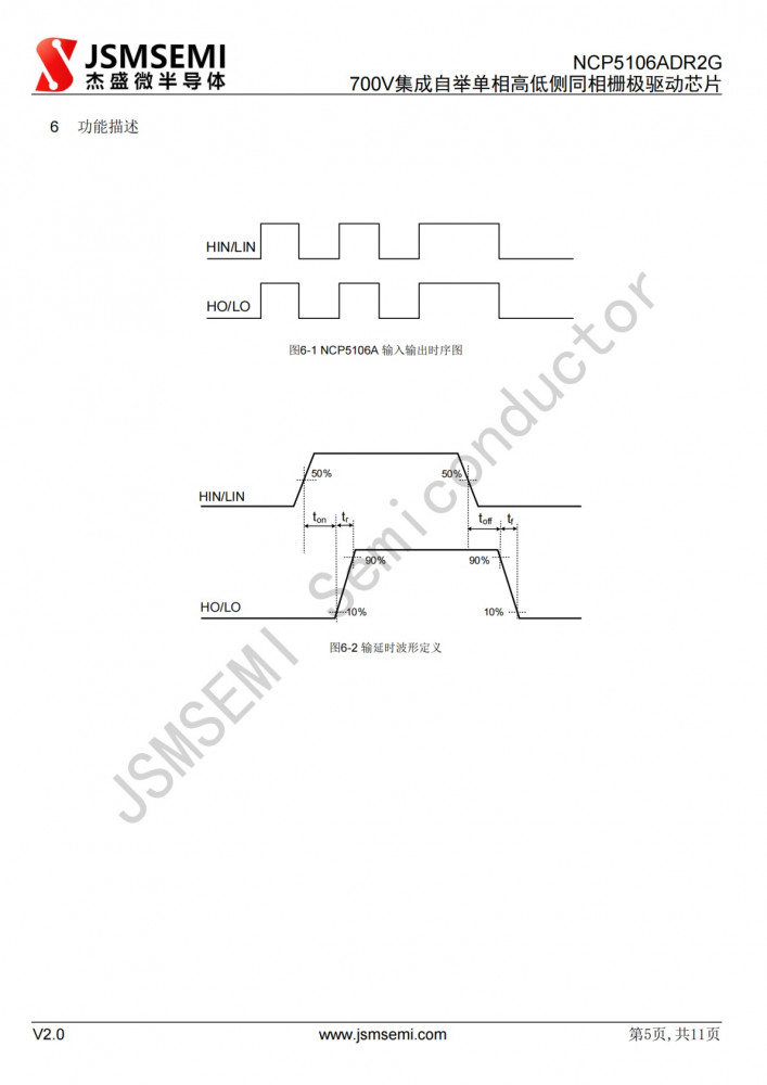 NCP5106ADR2G-JSM datasheet page 5